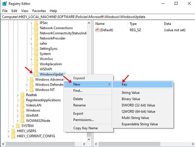 How to Disable Windows 10 Updates by Registry Editor